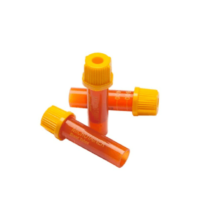 TUBO MICROTAINER SST AMBAR C/GEL 4 PCT 50UN 365978 - Rioclarense